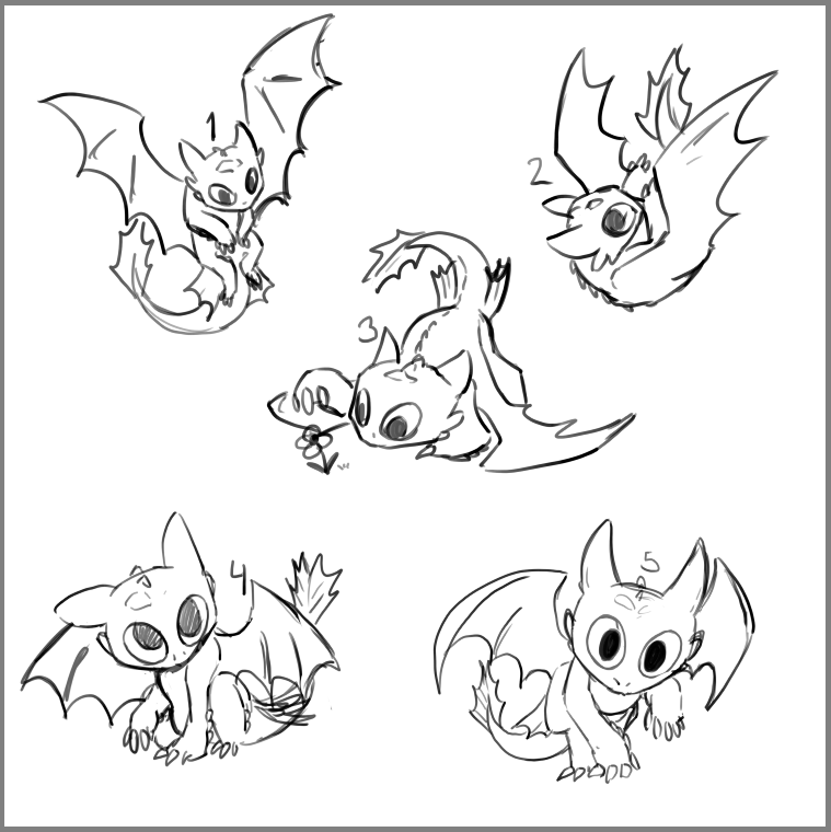 Chibi Dragon Coloring Pages
