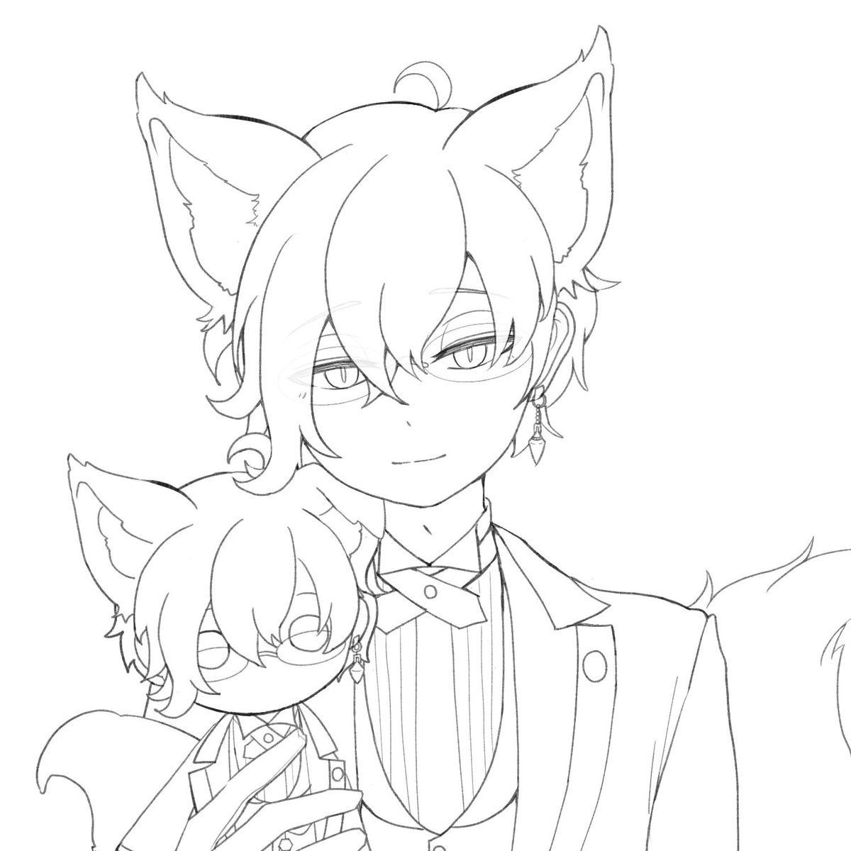 スミレ on Twitter: "紳士くんとぬい紳士くん🦊 #MakeSお絵描き https://t.co/1V8RG9W99d…