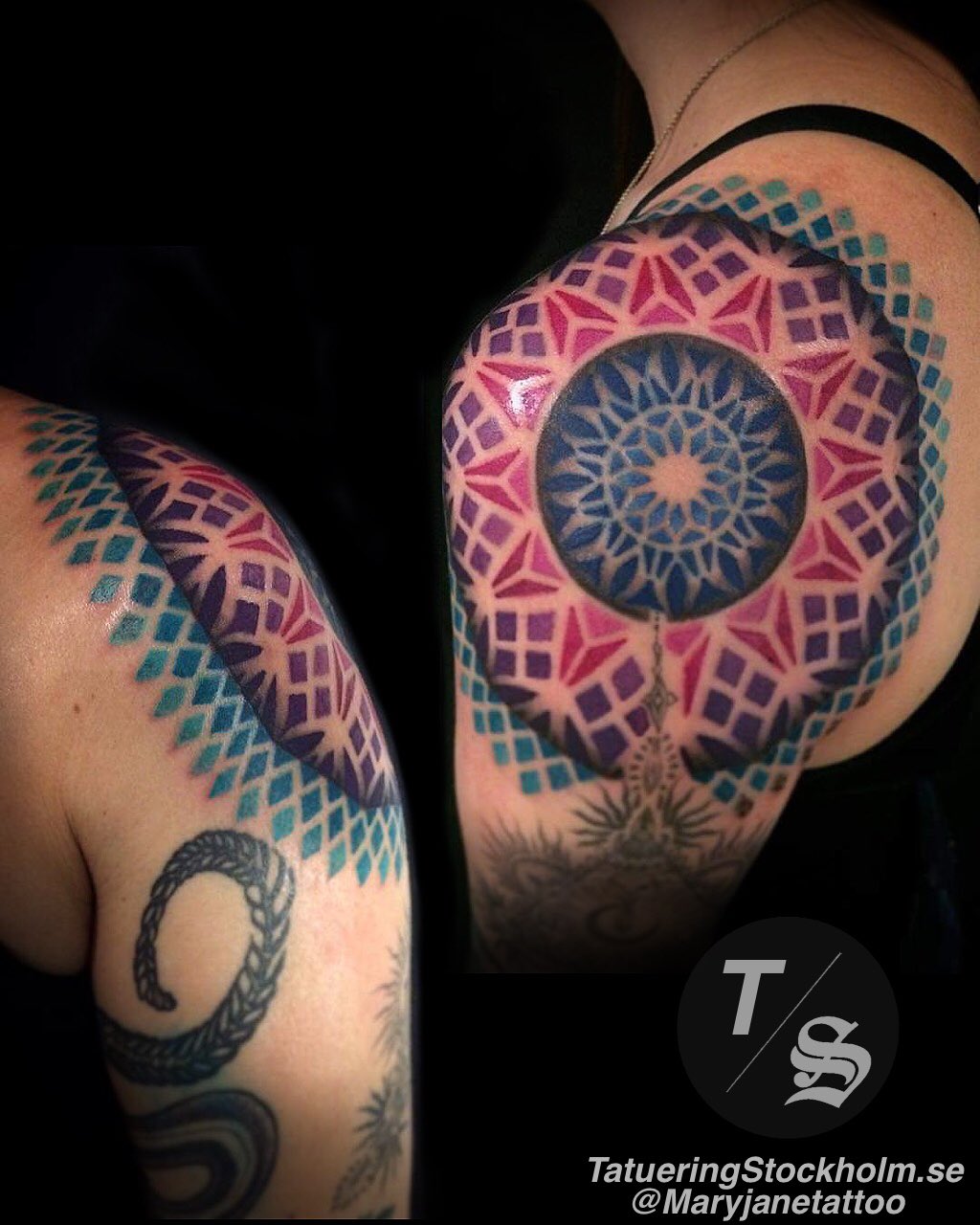 Colorful Geometric Tattoos