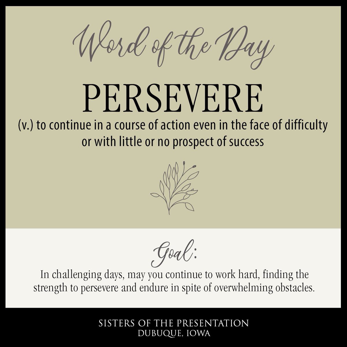 Perseverance Word