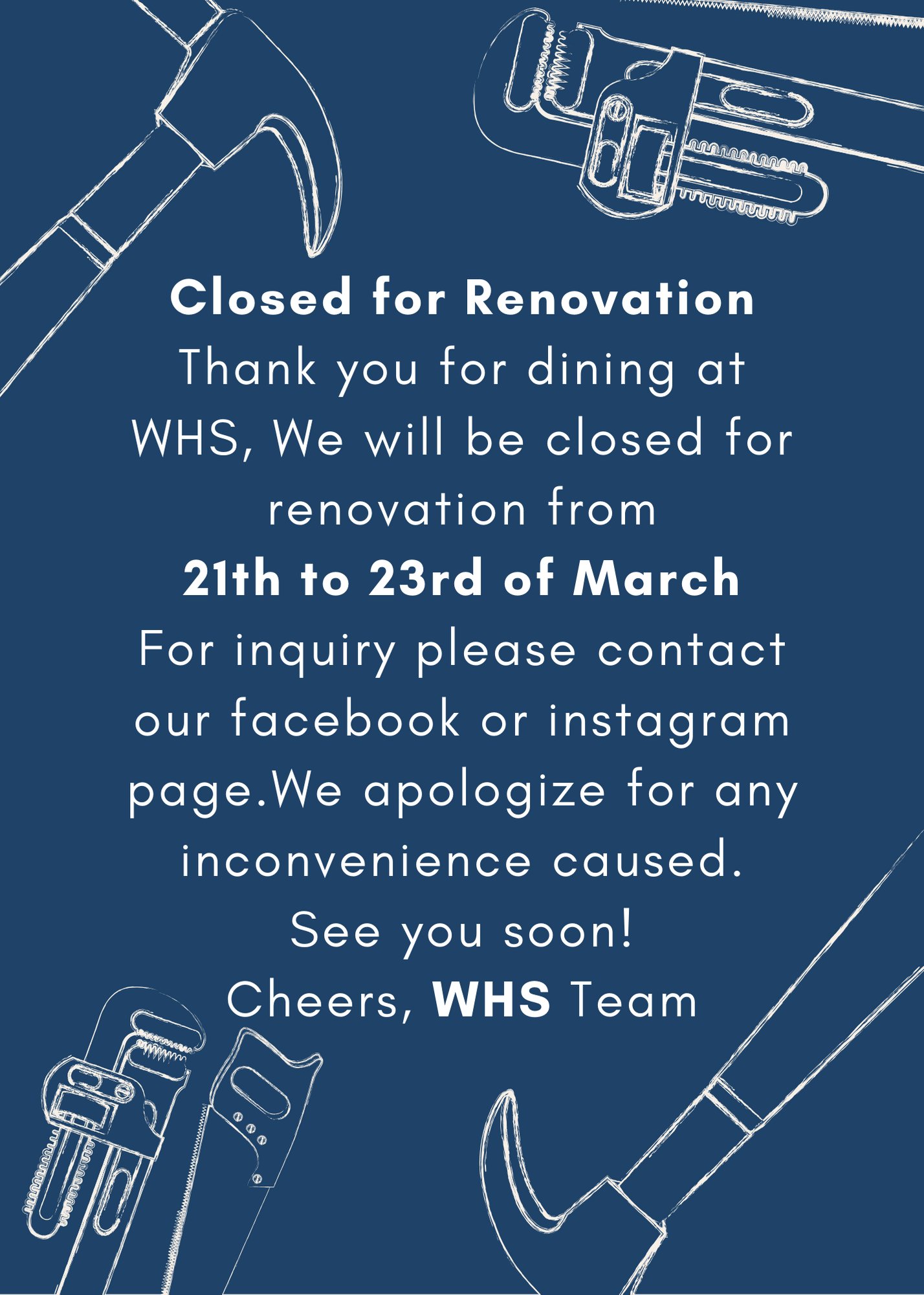 Temporarily Closed For Renovation