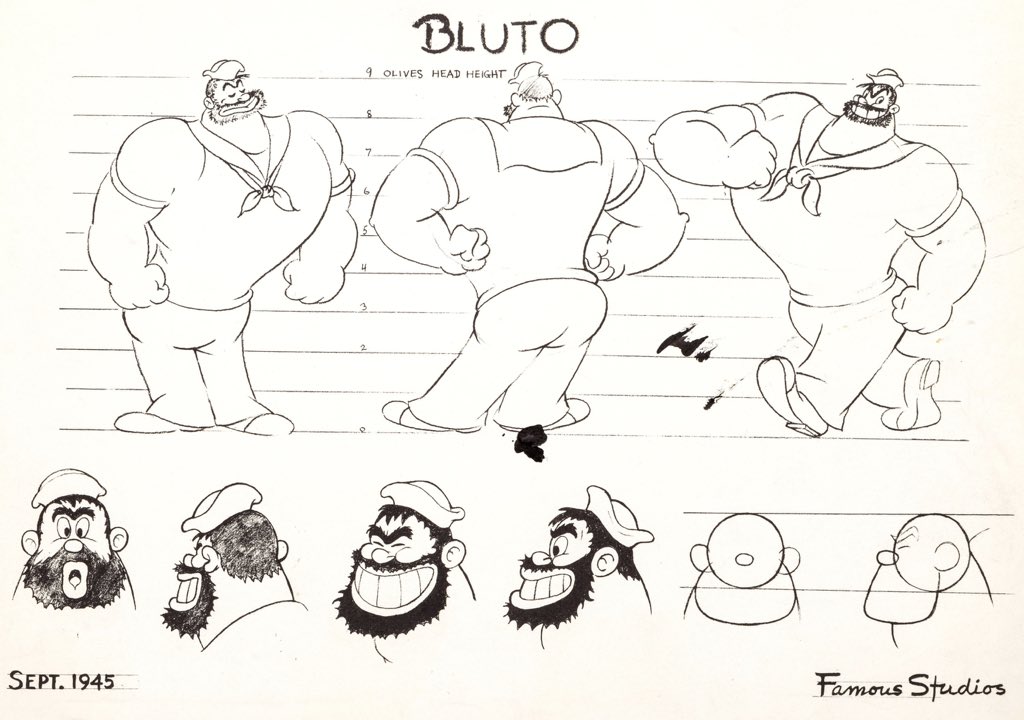 「Popeye model sheets. 」WEIRDLAND TVの漫画