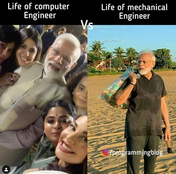 scmGalaxy on Twitter: "Life of Computer Engineer vs Mechanical Engineer ...