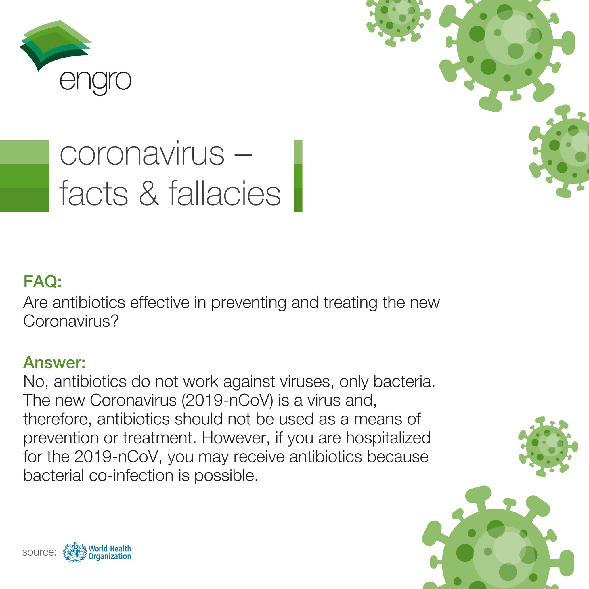 Engro Corporation on Twitter: "Coronavirus - facts & fallacies Here is ...