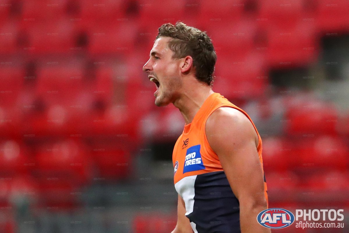 Career goals = 4️⃣ AFLGIANTSCats goals = 4️⃣ In the blink of an eye ...