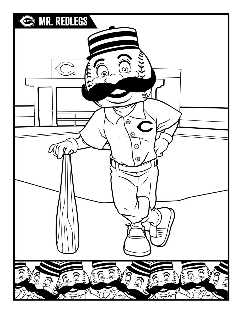 Free Cincinnati Reds Coloring Pages