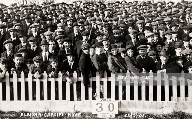 Mar 20, 1920 - Crowd of spectators for the Brighton and Hove Albion v ...