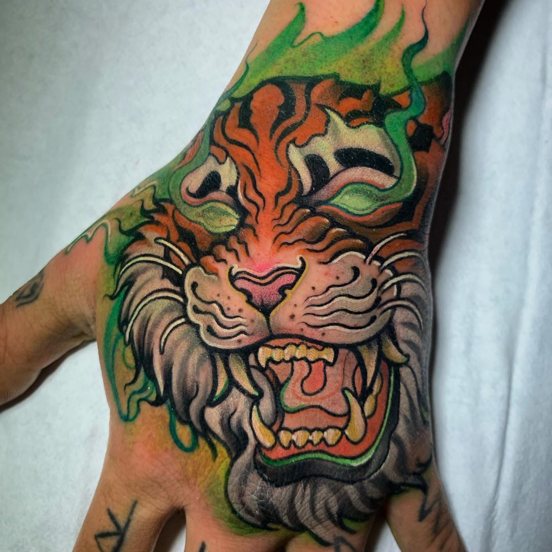 New School Tiger Tattoo