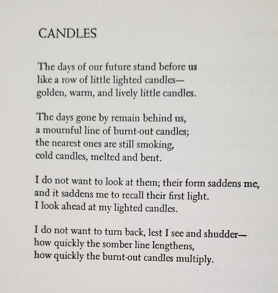 A Thread from @VeraCausa9: "For #WorldPoetryDay let us read 'Candles ...