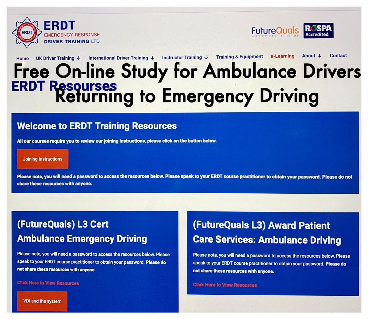 Emergency Response Driver Training (ERDT)