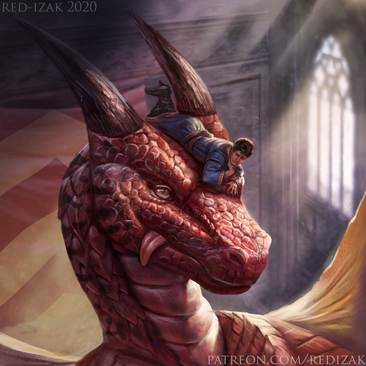 Red Dragon Humanoid