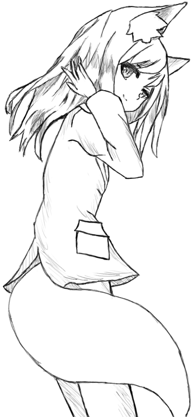Neko Fox Drawing
