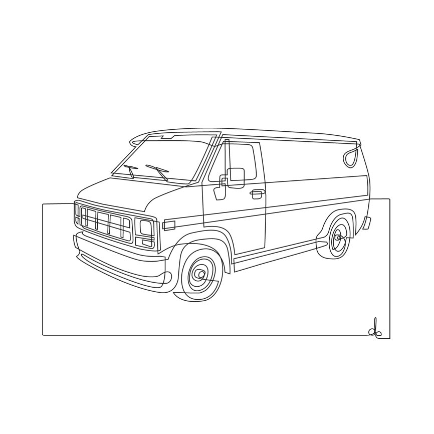 Van Line Drawing