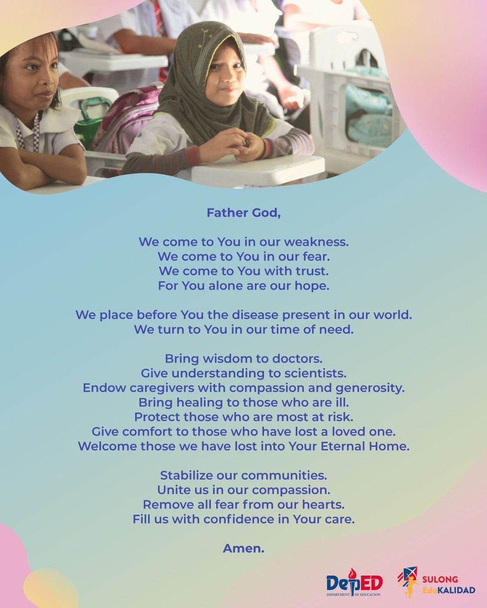 DepEd On X: Through Prayer, Let Us, As One Nation, Find, 42% OFF