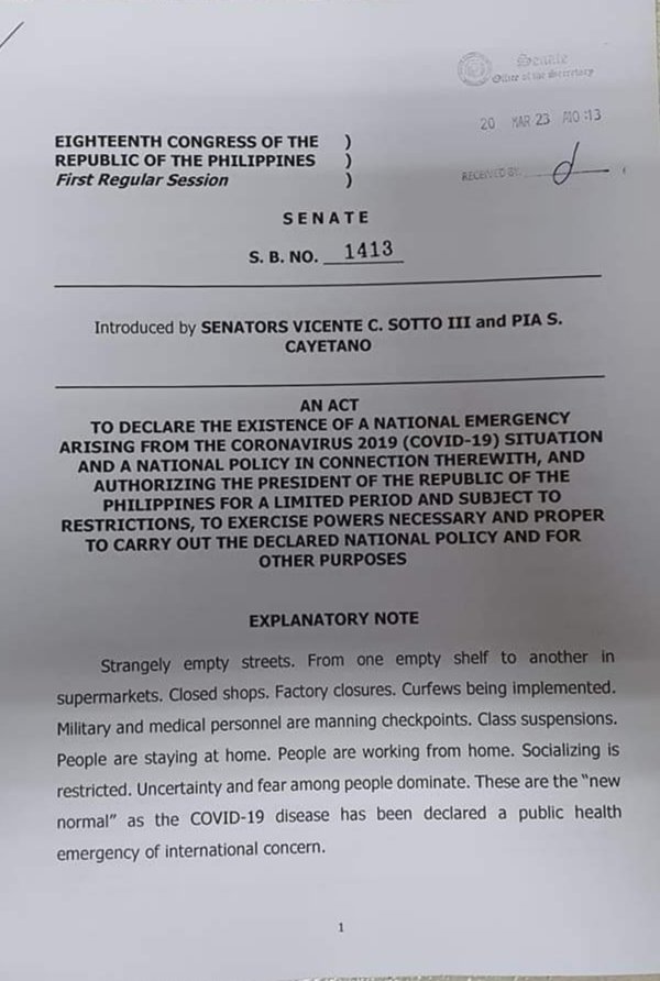 Legislative Bill Example