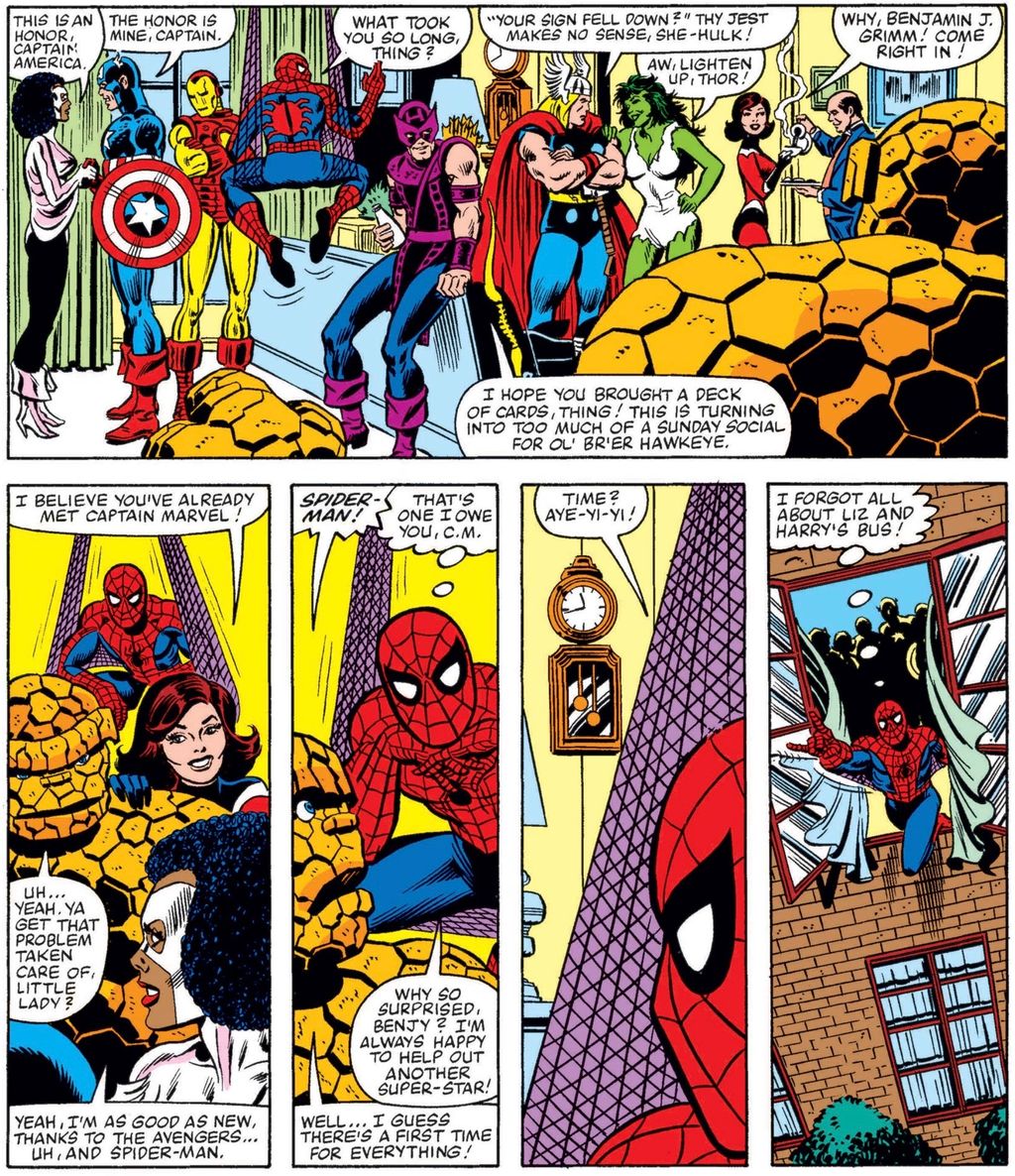 Captain Marvel And Spider Man