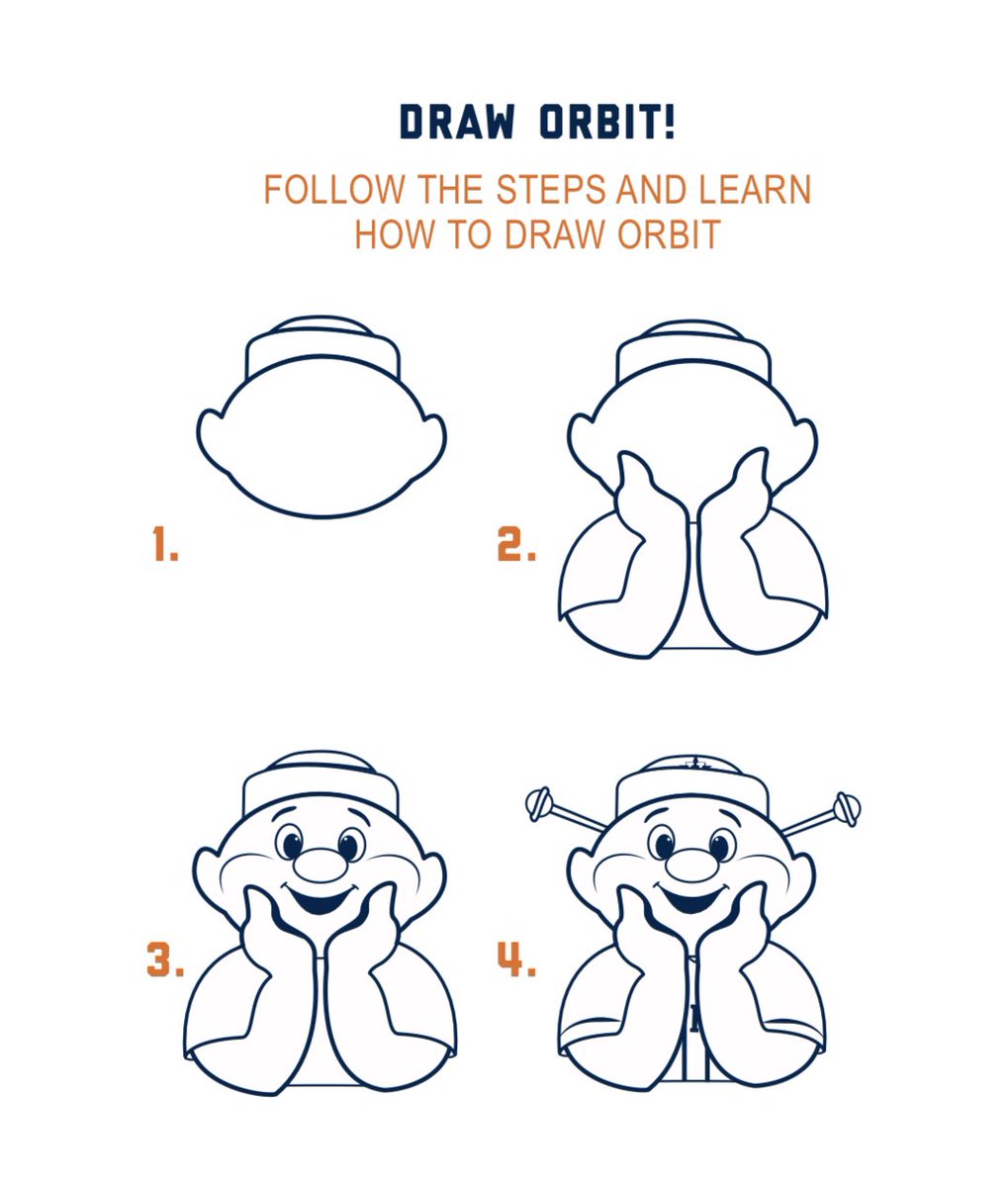 Orbit Astros Mascot Cartoon Coloring Pages