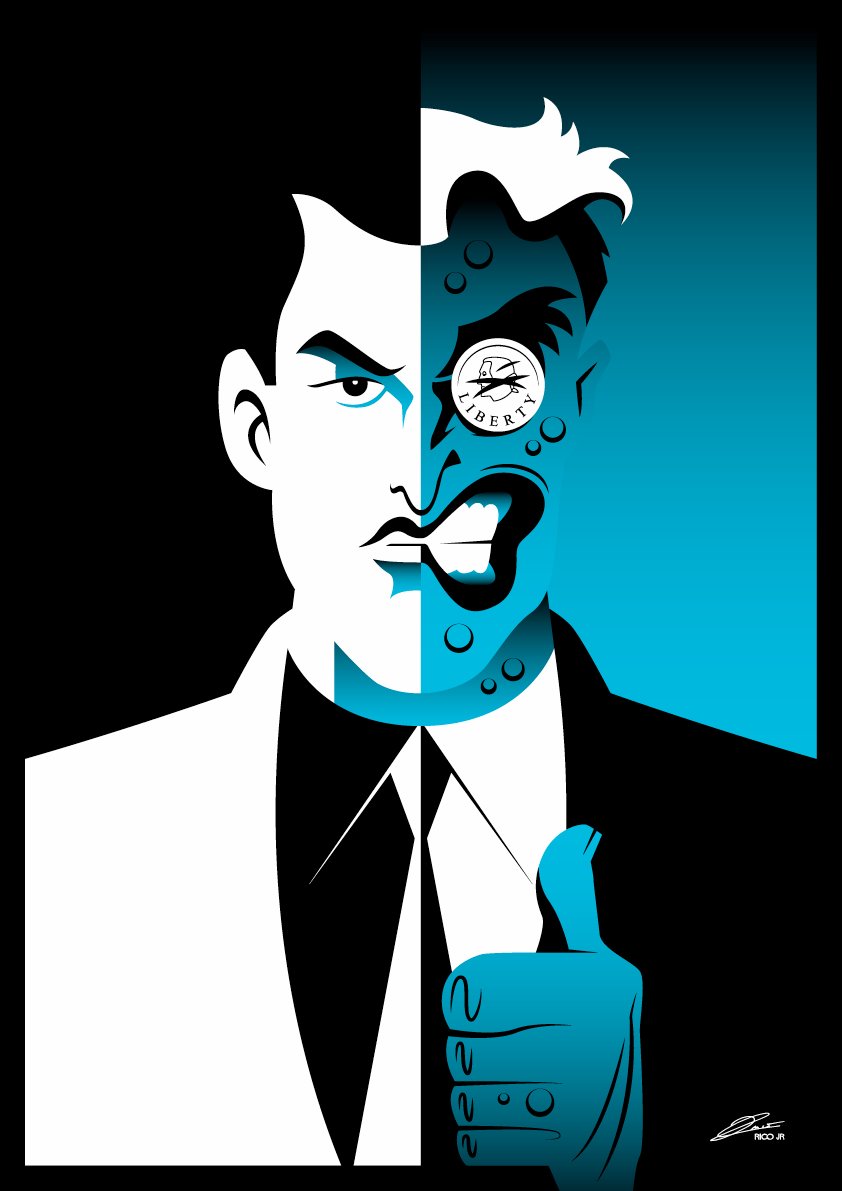 Animated Two Face Wallpaper