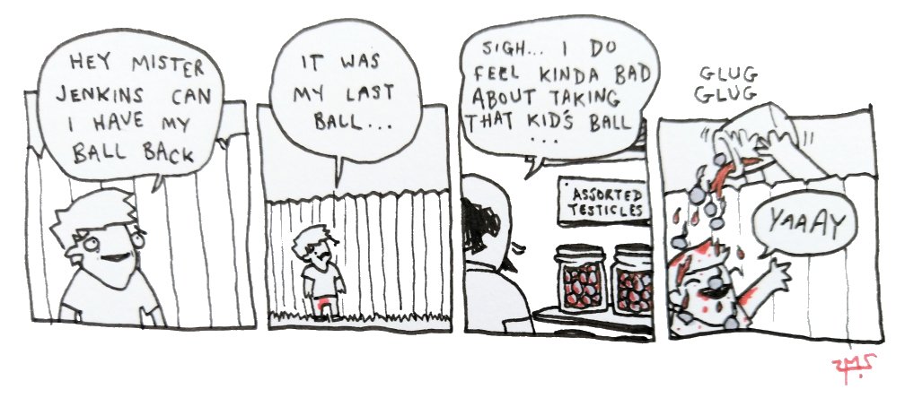 「here's my guest comic for explosm https://t.co/f13ahgJnX8 」zachの漫画