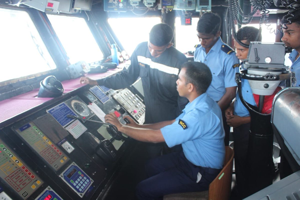 Kerala: INS Tir, a cadets' training ship of Indian Navy under Southern ...
