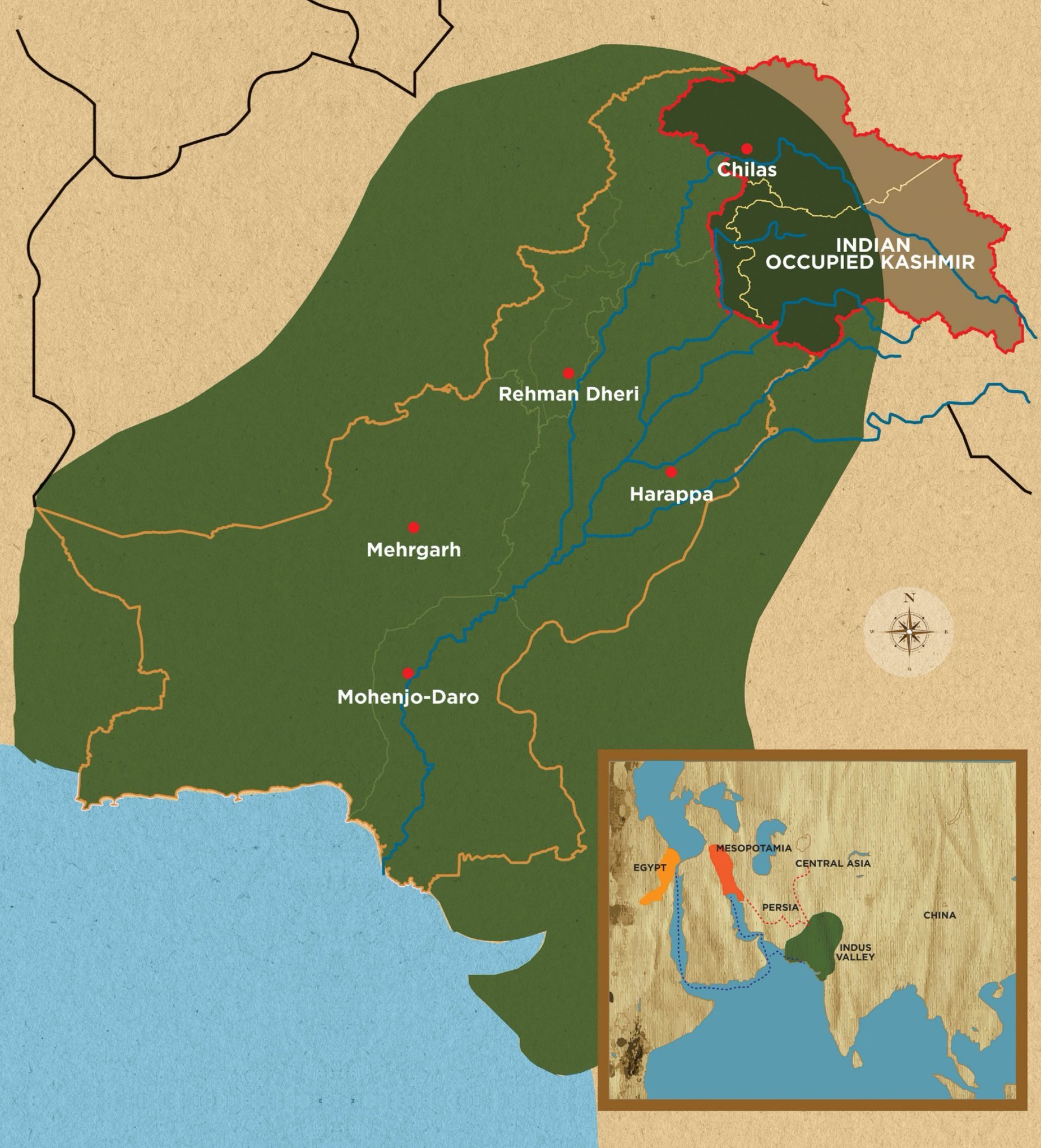 Indus River Location On World Map