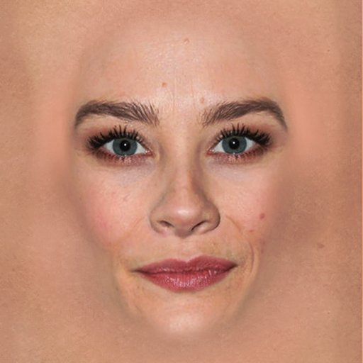 Female Face Texture Map