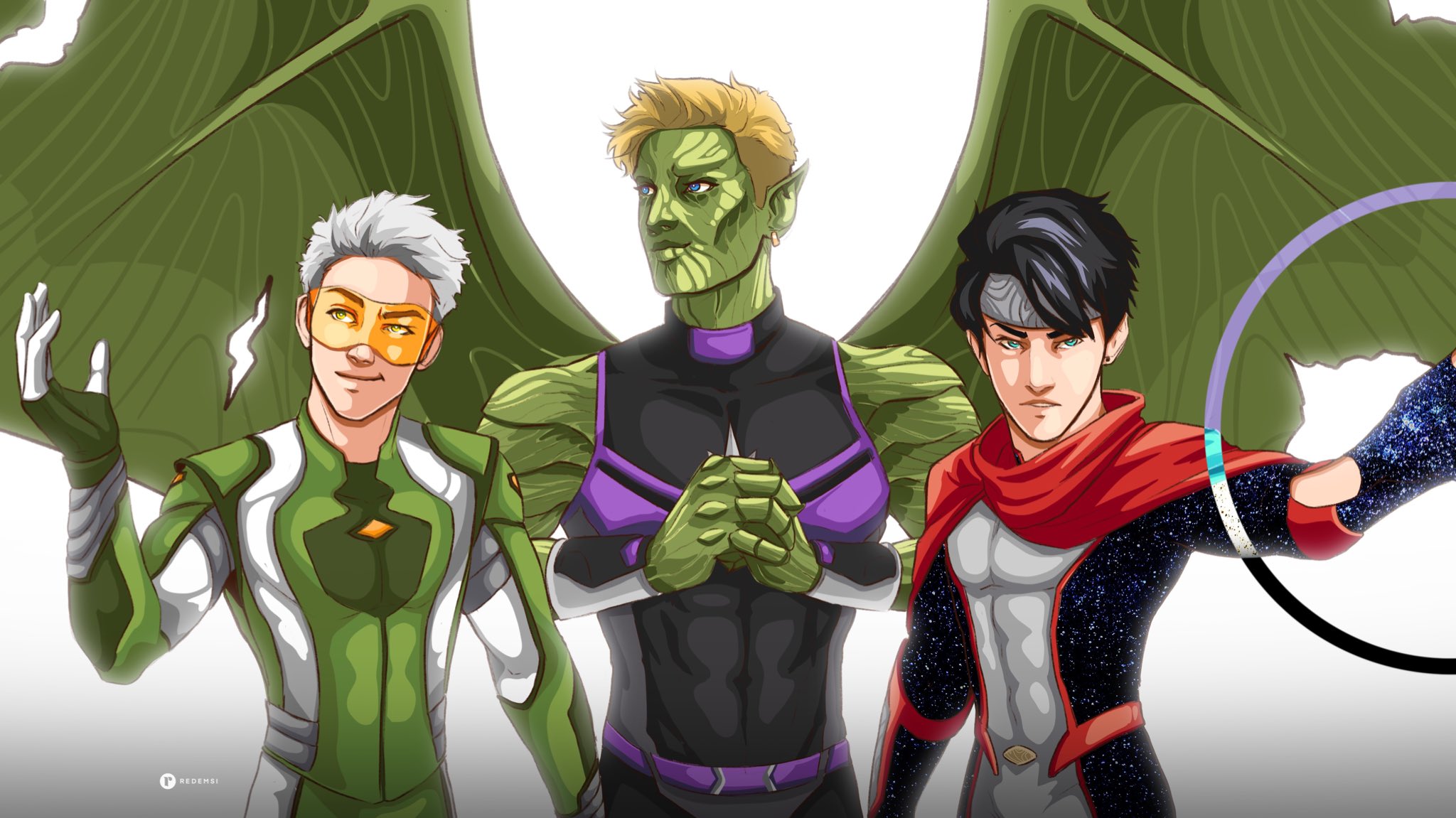 Young Avengers Hulkling And Wiccan