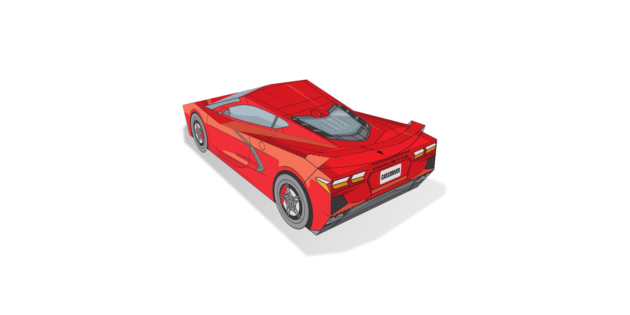 Papercraft Corvette Build Your Own (Paper) C8 Corvette