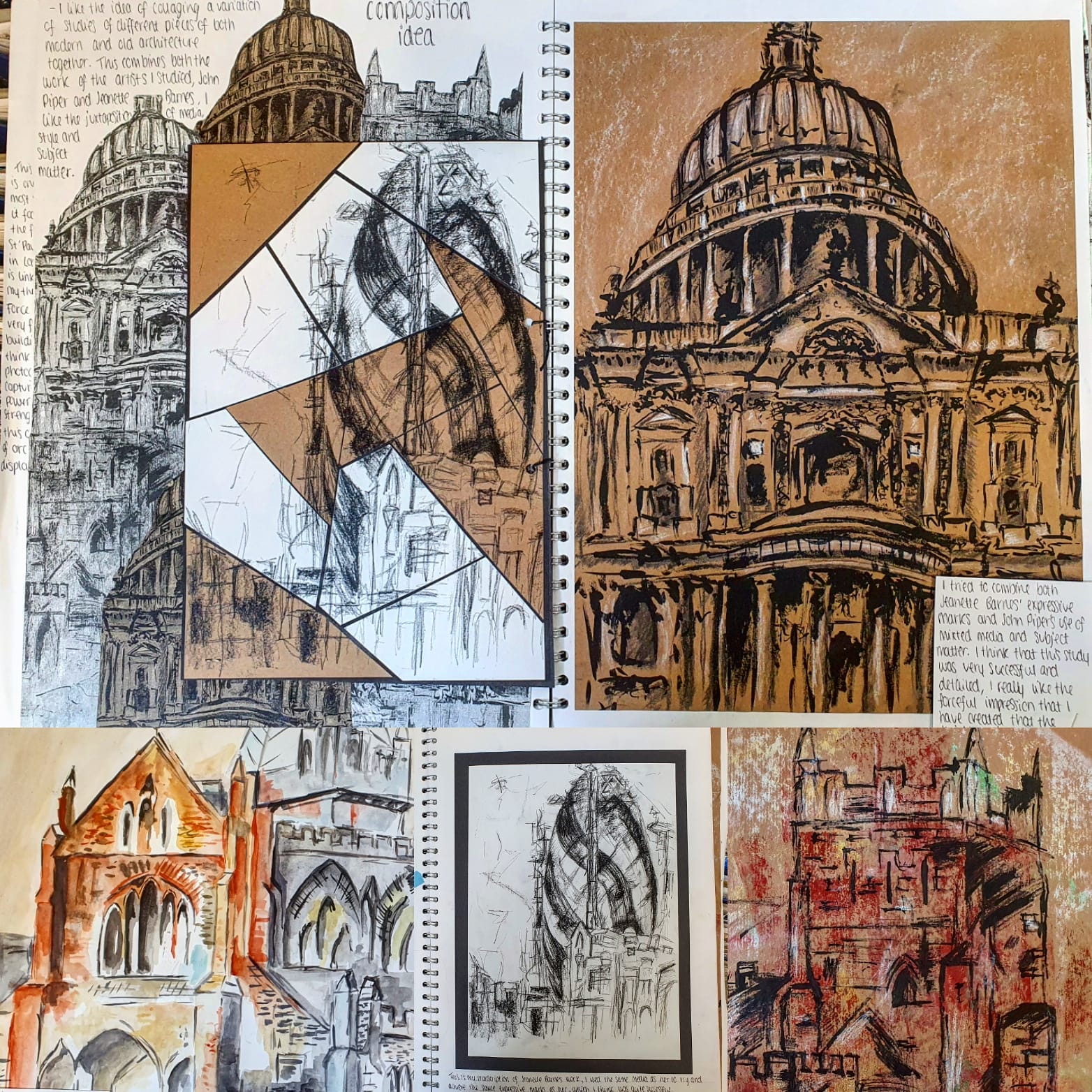 Gcse Art Buildings Paintings – Abstract Architecture – Cathy Read