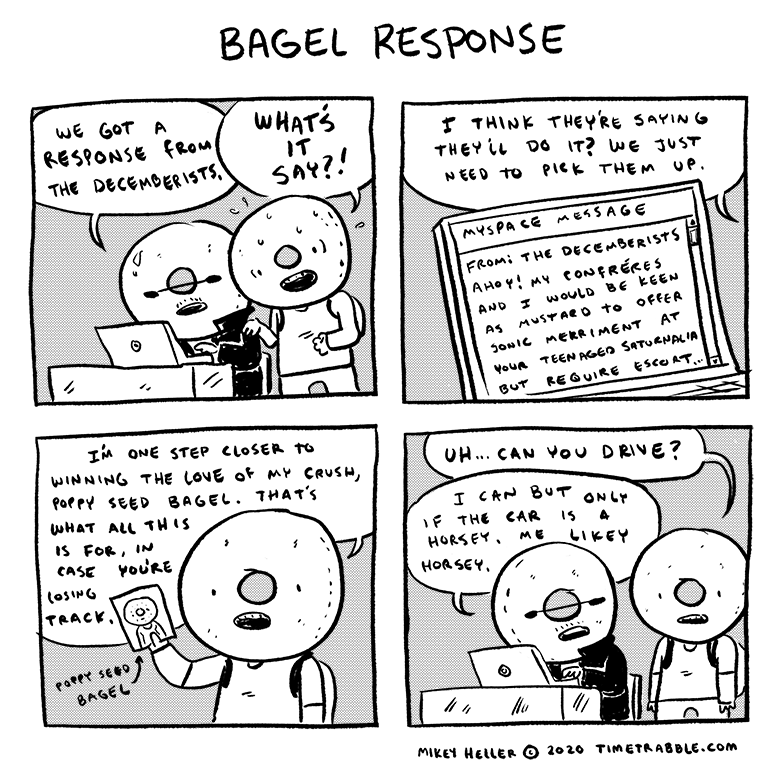 「i drew a comic about a bagel response 」Mikey Hellerの漫画