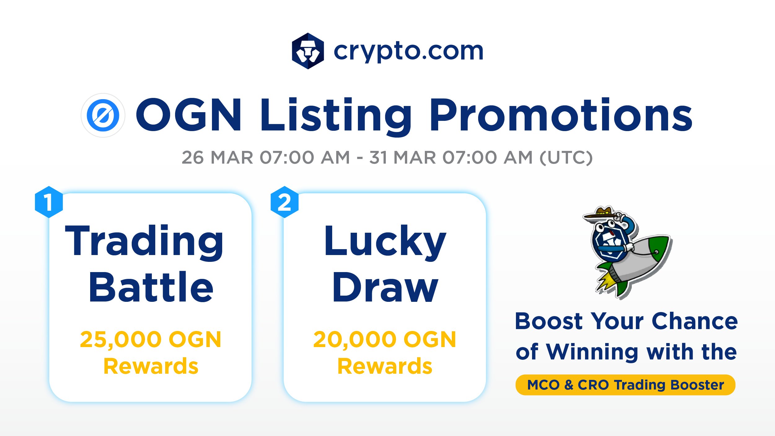 Crypto.com on Twitter: "To welcome $OGN to the https://t.co/vCNztABJoG App, join the listing ...