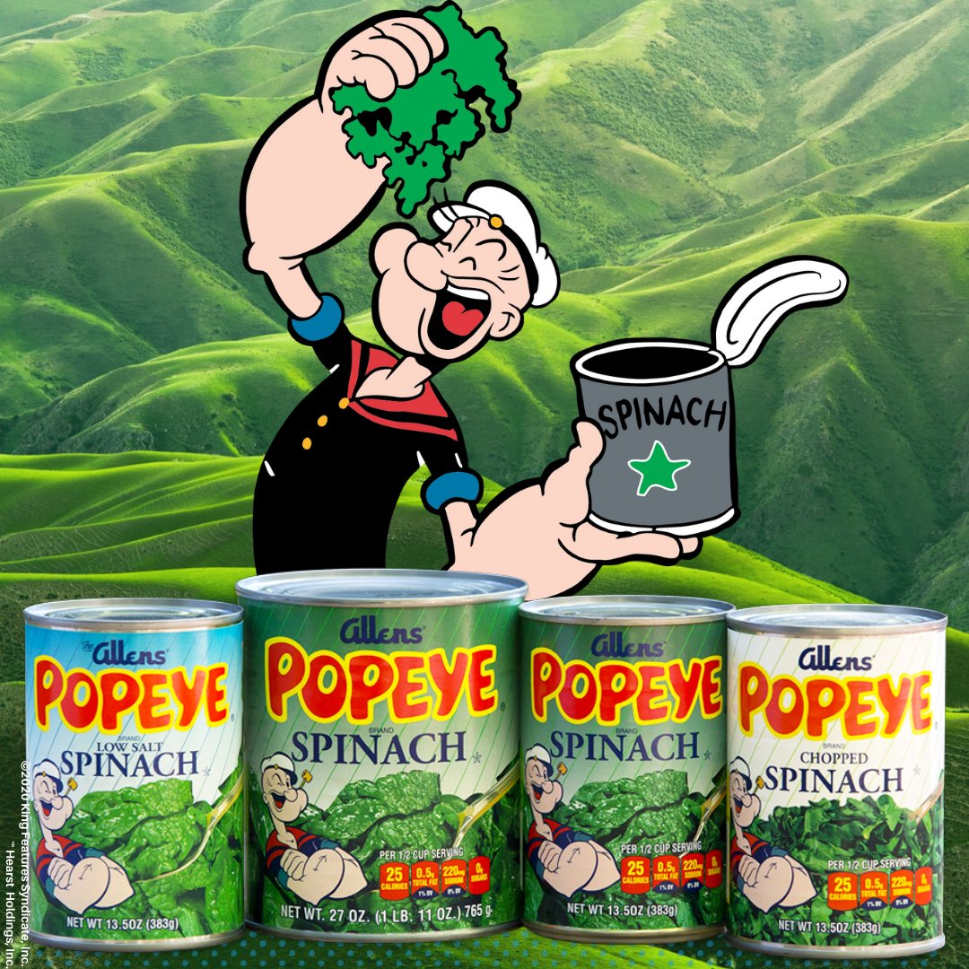 Popeye Spinach Label