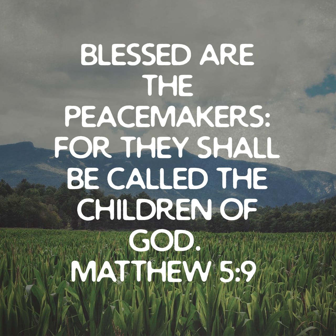 Blessed Are The Peacemakers For They Will Be Called Children Of God
