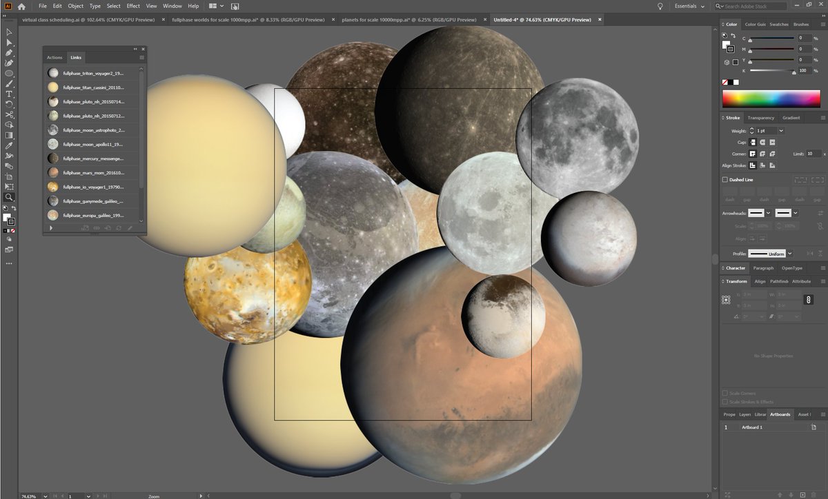 Transparent Planets Aligned