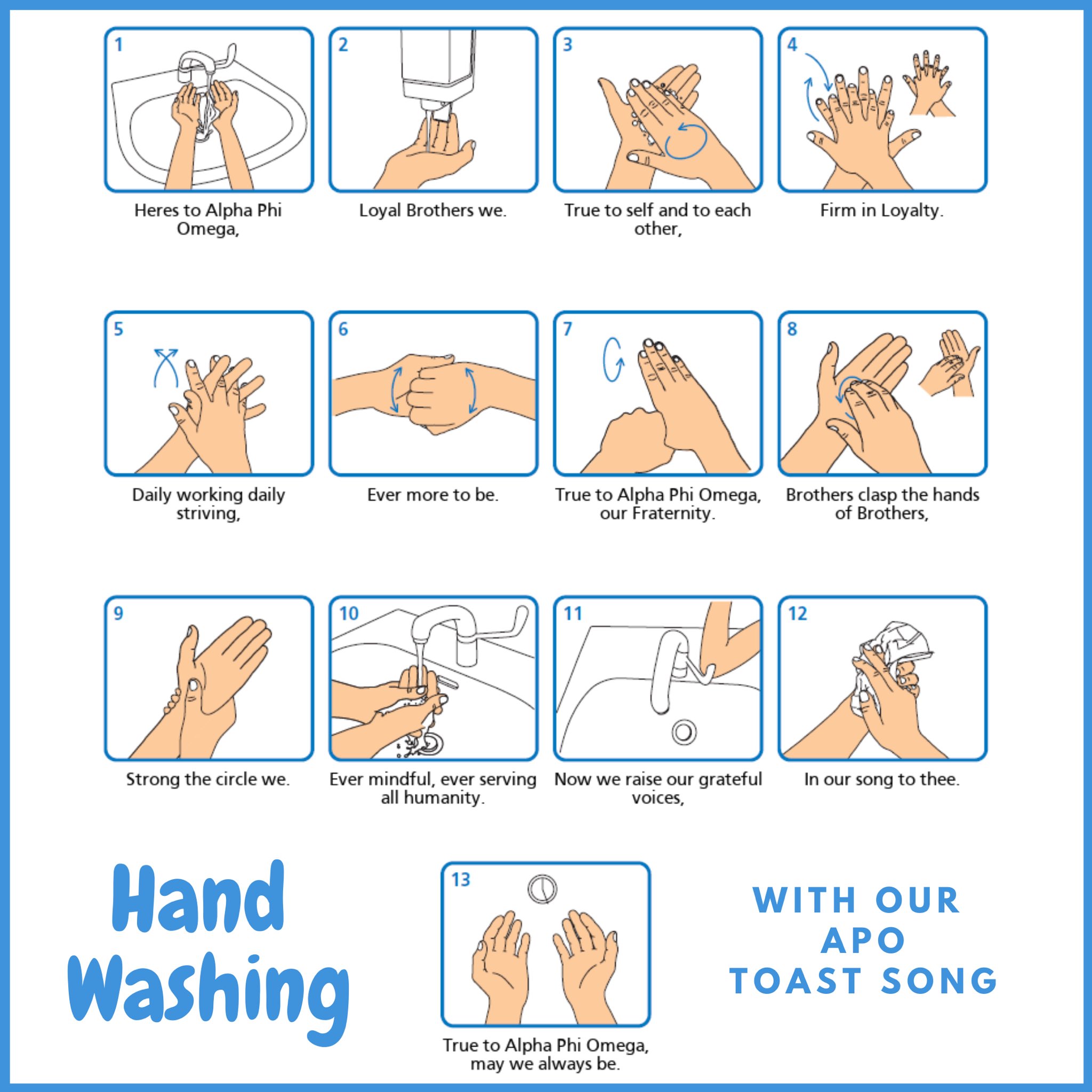 Alpha Phi Omega Hand Sign