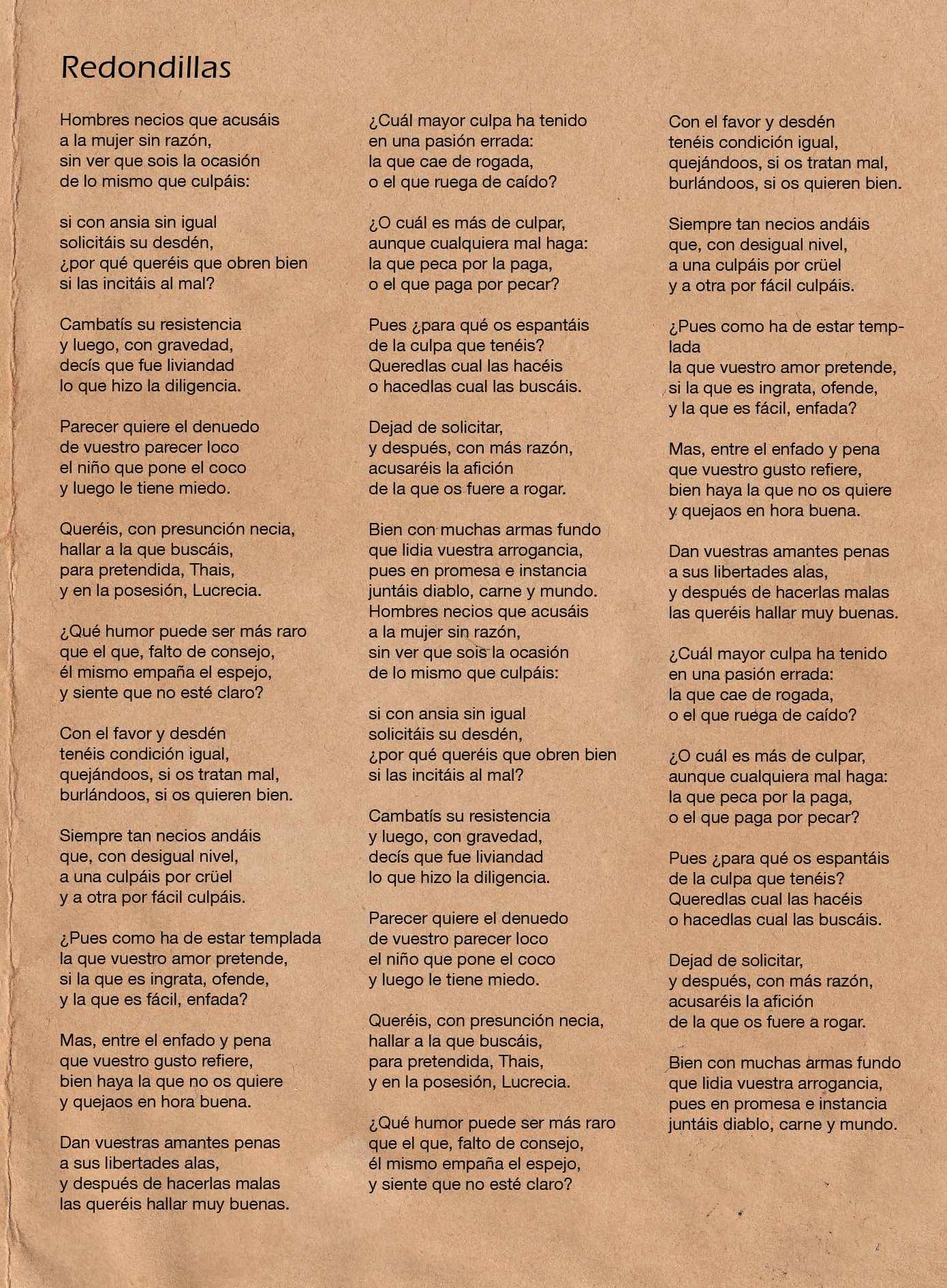 Redondillas De Sor Juana Ines De La Cruz Pictures