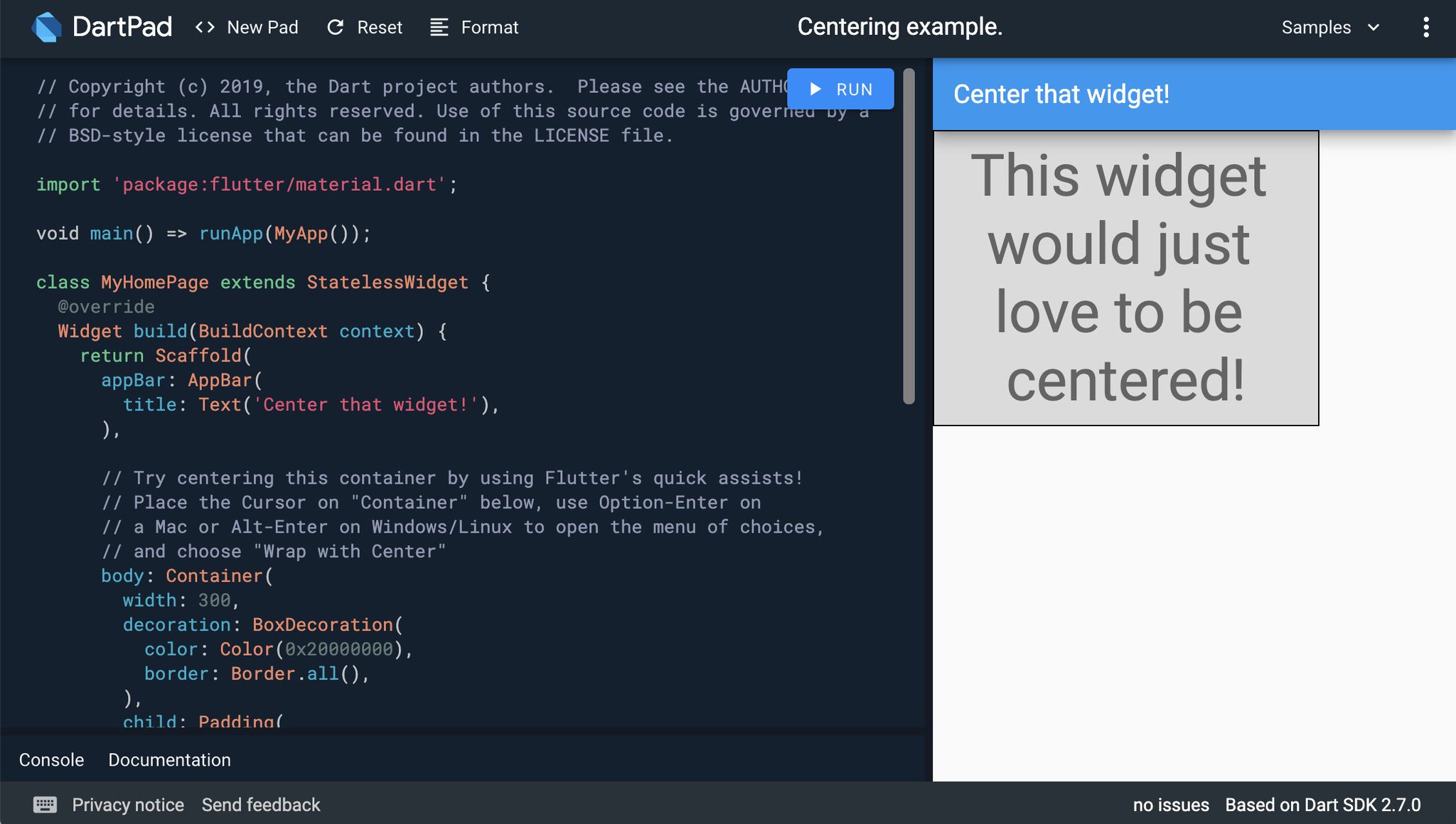 flutter-a-twitter-dartpad-offers-some-of-the-same-refactoring-features-as-flutter-s-plugins-for-android-studio-and-vs-code-check-out-this-example-and-see-how-to-center-a-widget-with