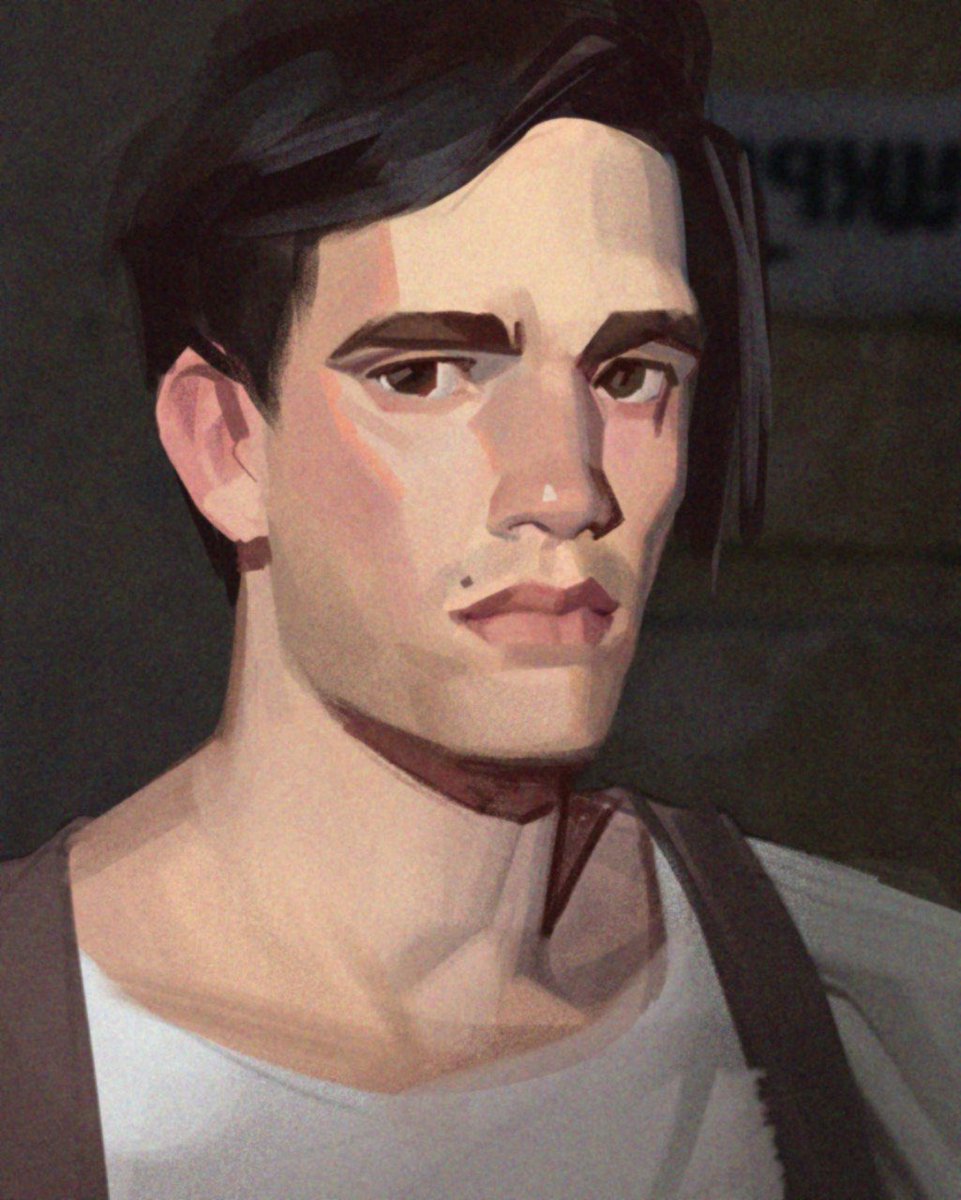 「Random guy portrait because I'm so bored」|Sasha Frantsevaのイラスト