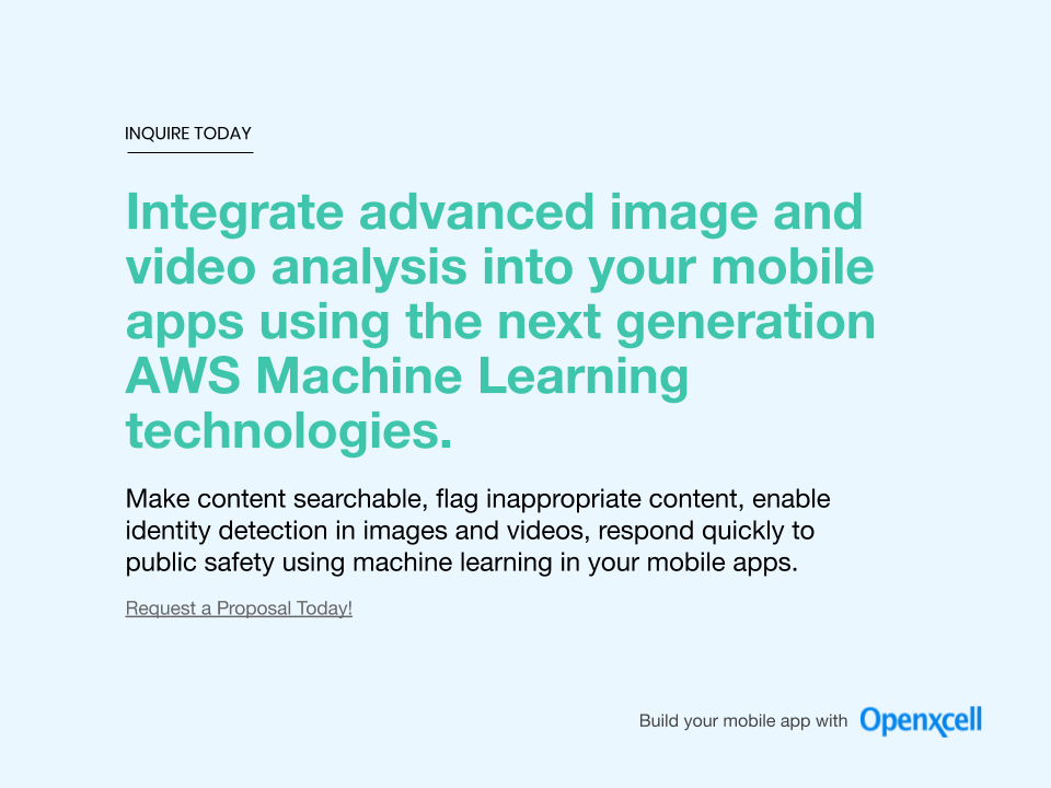 Openxcell On Twitter Integrate Advanced Image And Video Analysis Into Your Mobile Apps Using