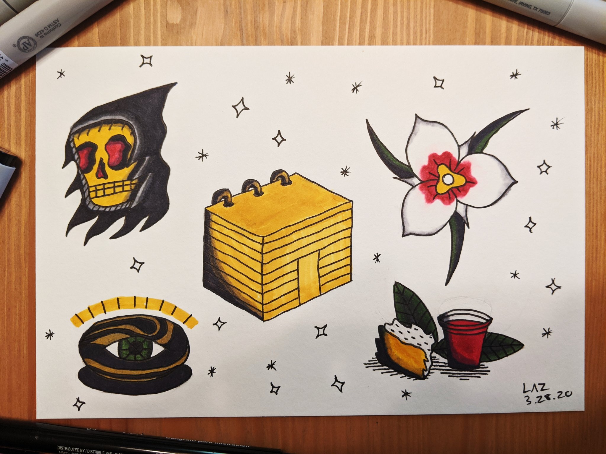 Neo Traditional Flash Tattoo