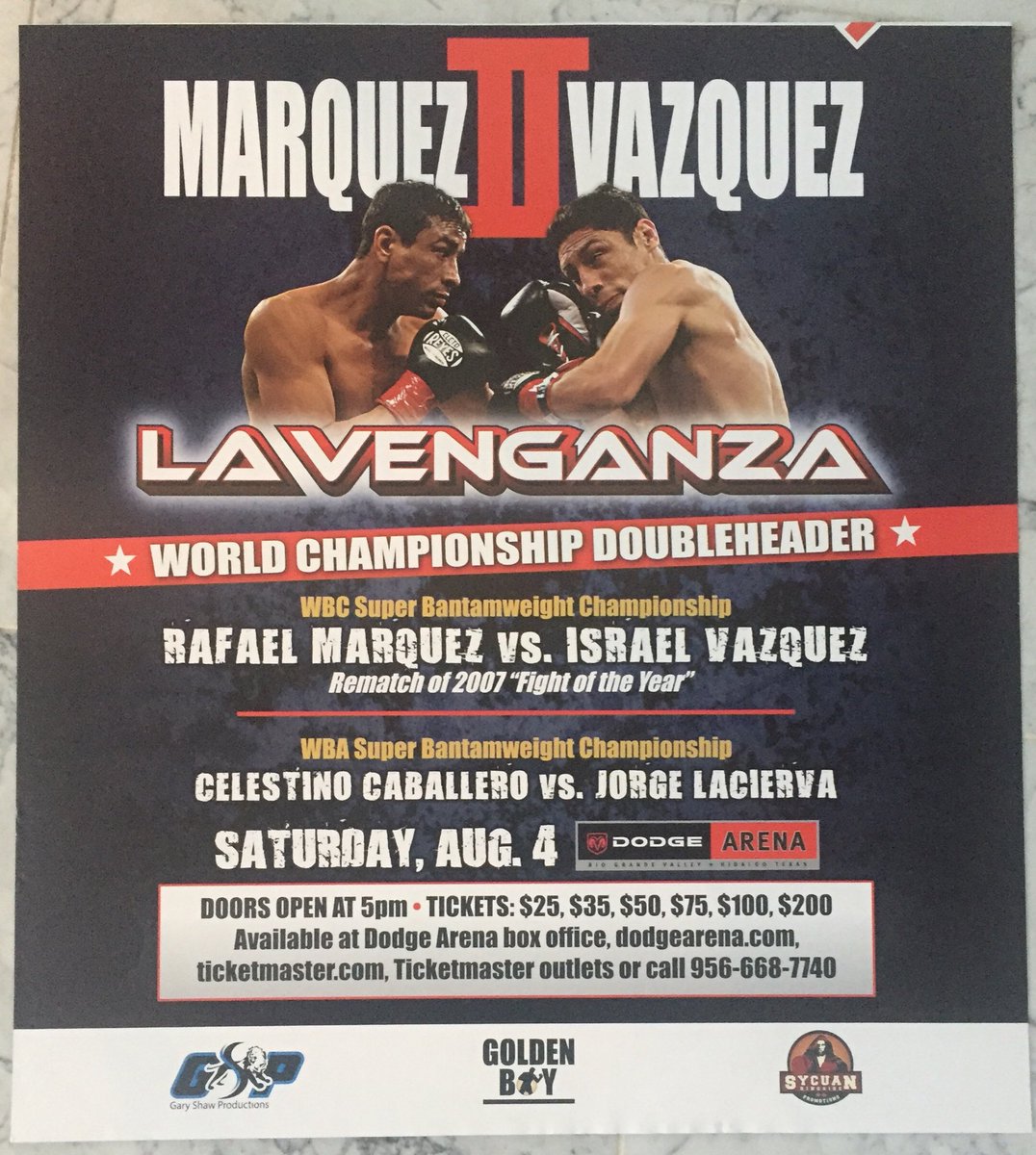 Enjoyed watching the replay of Vazquez-Marquez 2 on ShowtimeBoxing. It ...