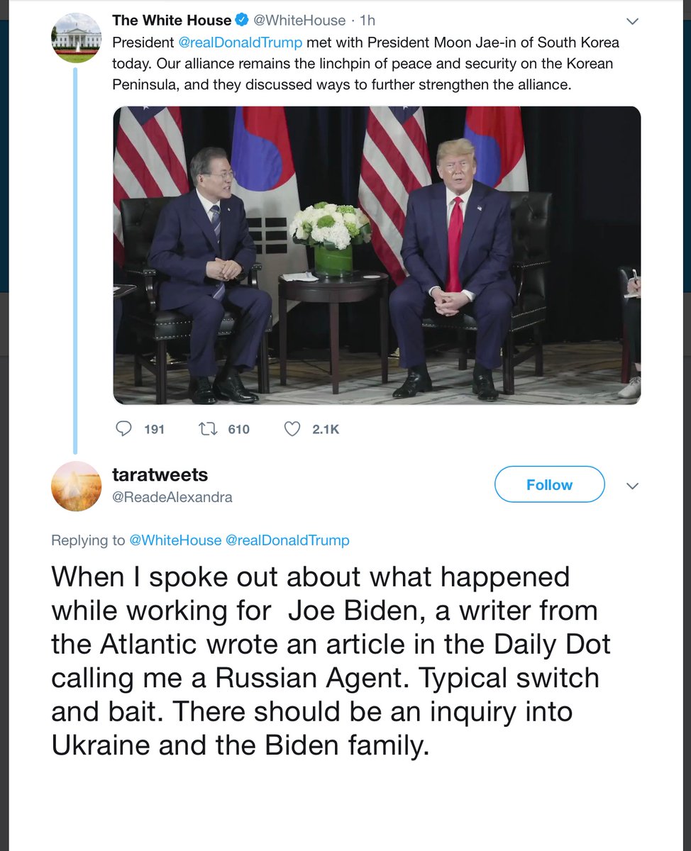 Thread by @FliedGaff: @agraybee The woman was tweeting to Trump that ...