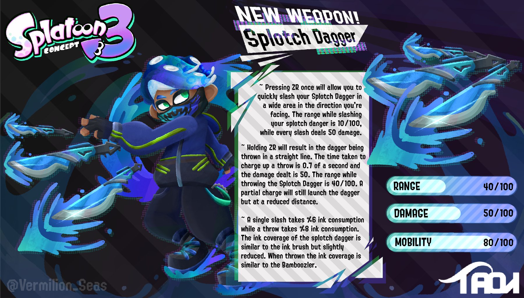 Pufuu 🐡 on Twitter: "Splatoon 3 | Splotch Dagger #Splatoon #Splatoon3 #Nintendo #conceptart…