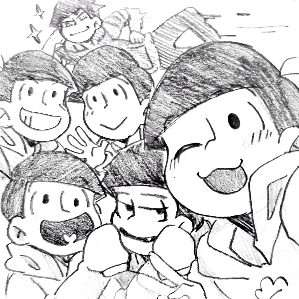 おそ松さん「自拍 💙💚💜💛💗 おそ松さん 」kamii🐢🤟の漫画