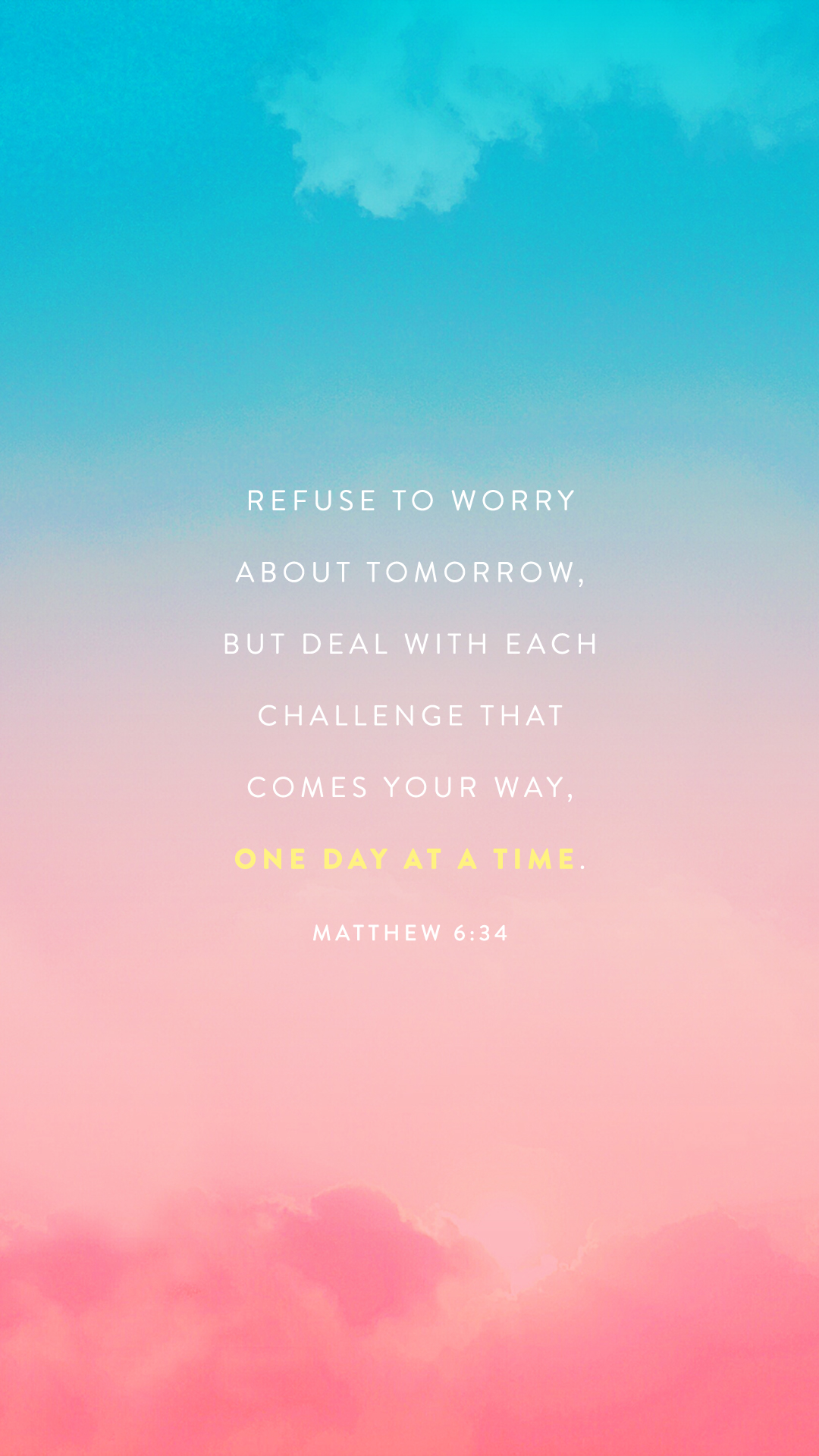 Matthew 6:34 Wallpaper