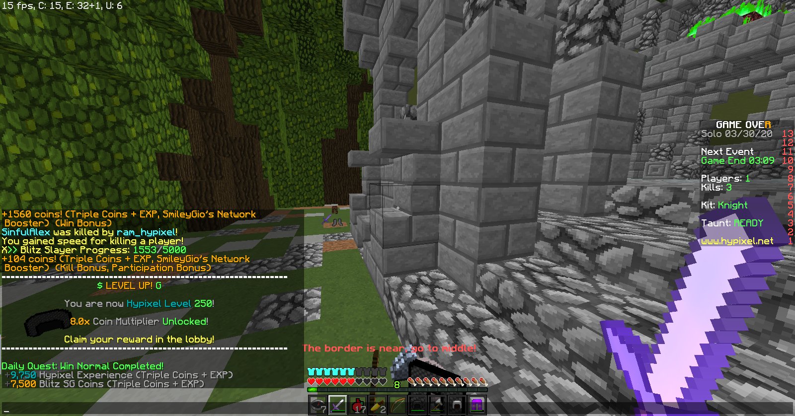 Ram_hypixel on Twitter: "Hypixel Level 250 1年以上モチベーションなかったりでサボってた時もありましたがここまでたどり着くことができました。 ここまで ...