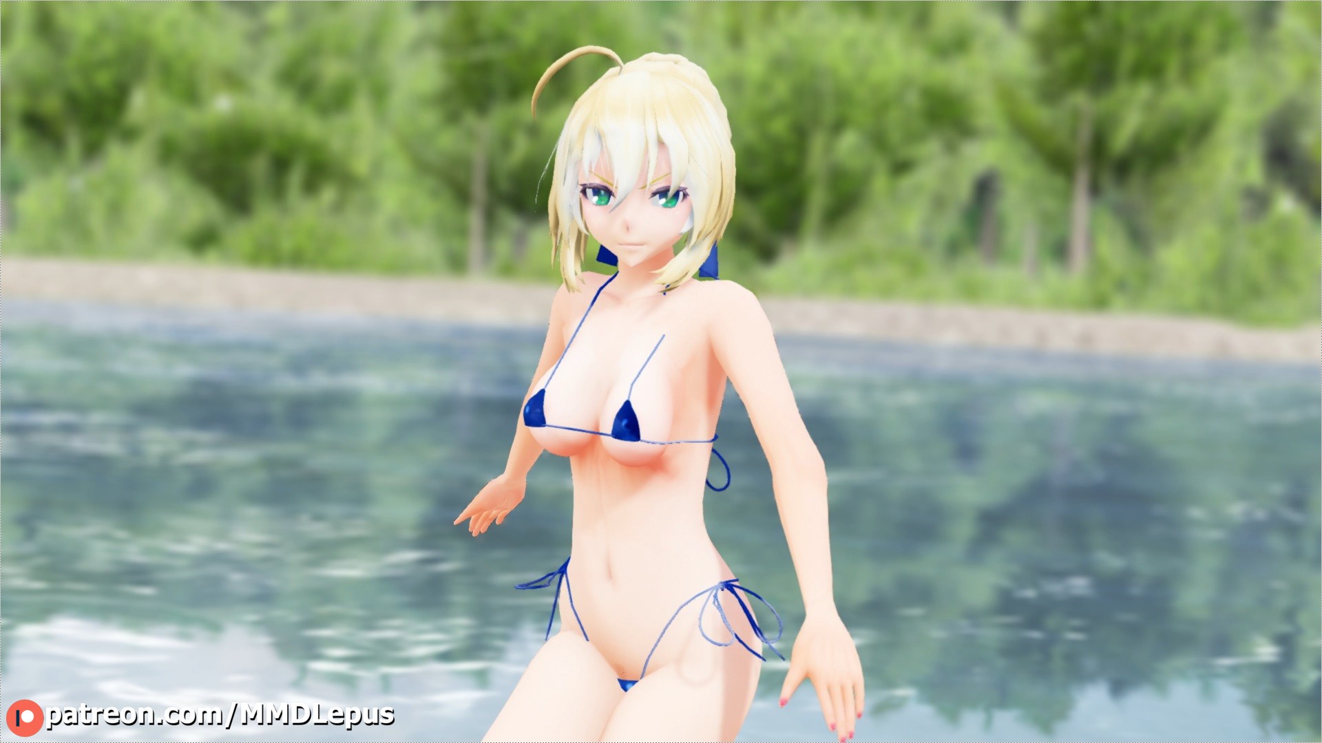 MMD Lepus on Twitter: "Fate Sabre セイバー / ELECT / Bikini The blessing of the Lake Spirit. https ...