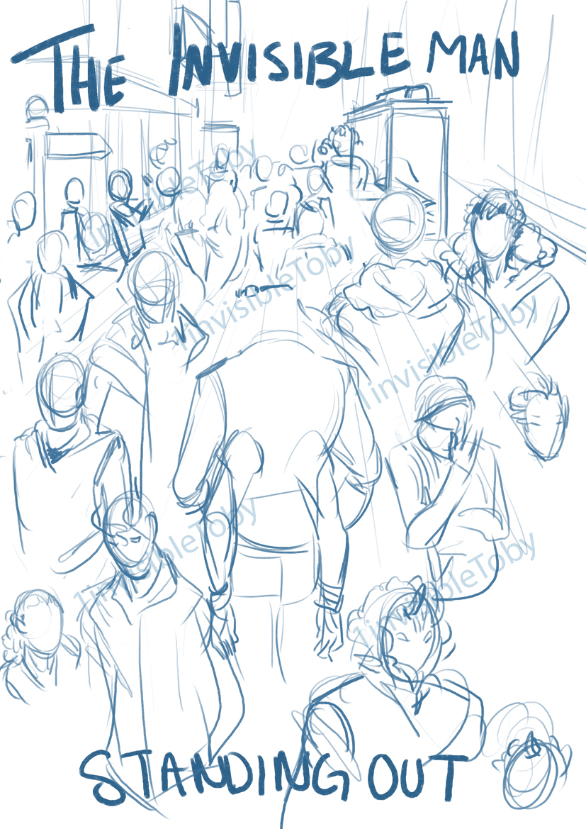 Invisible Person In A Crowd