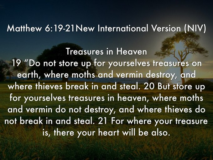 Matthew 6:19 21