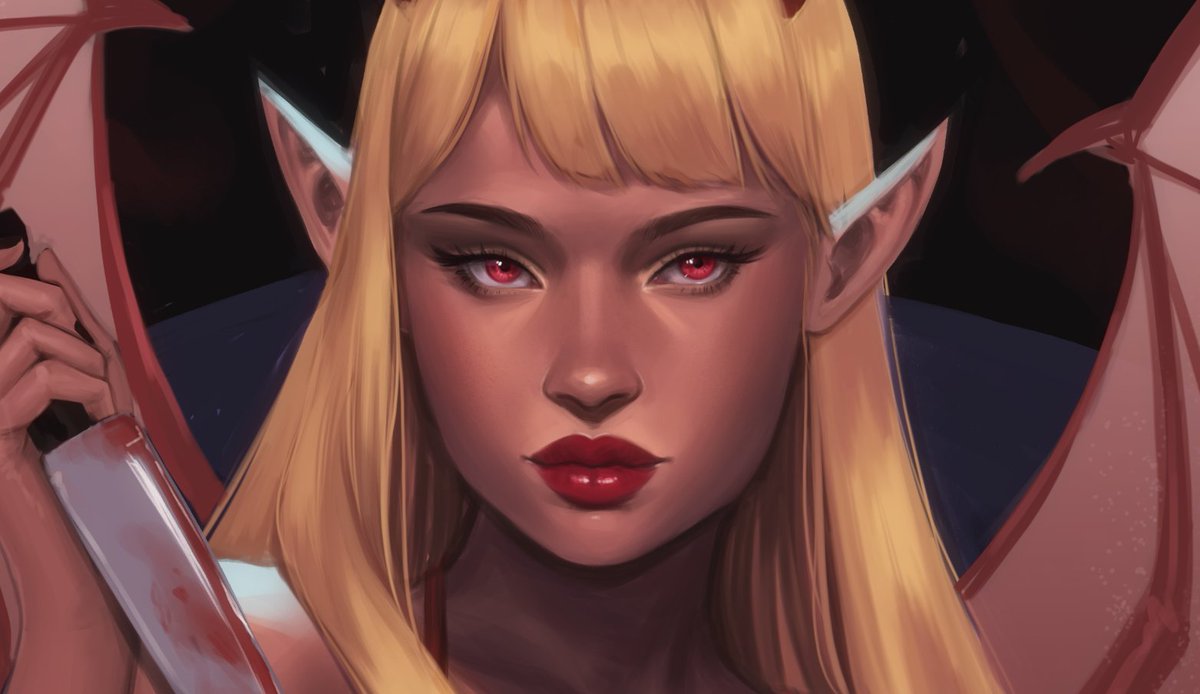 Manda_AMSBT's gorgeous demon oc Cherry!」|🔪 nades 💙💛🔪 exhausted to all ...